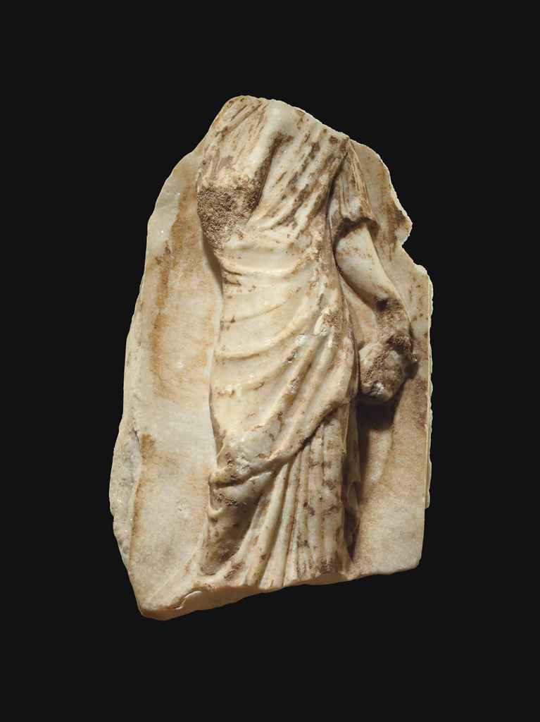 A GREEK MARBLE RELIEF , HELLENISTIC PERIOD, CIRCA 2ND CENTURY B.C ...
