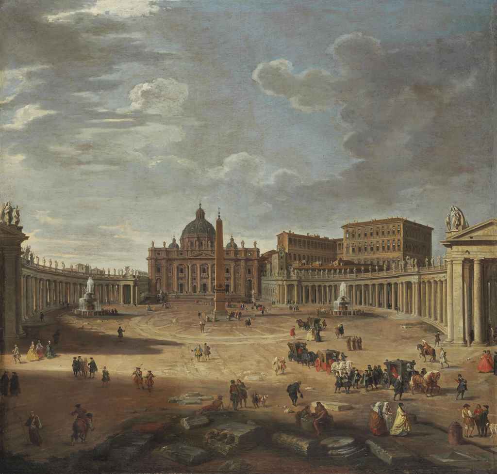 Giovanni Paolo Panini (Piacenza 1691-1765 Rome) , View of Saint Peter's ...