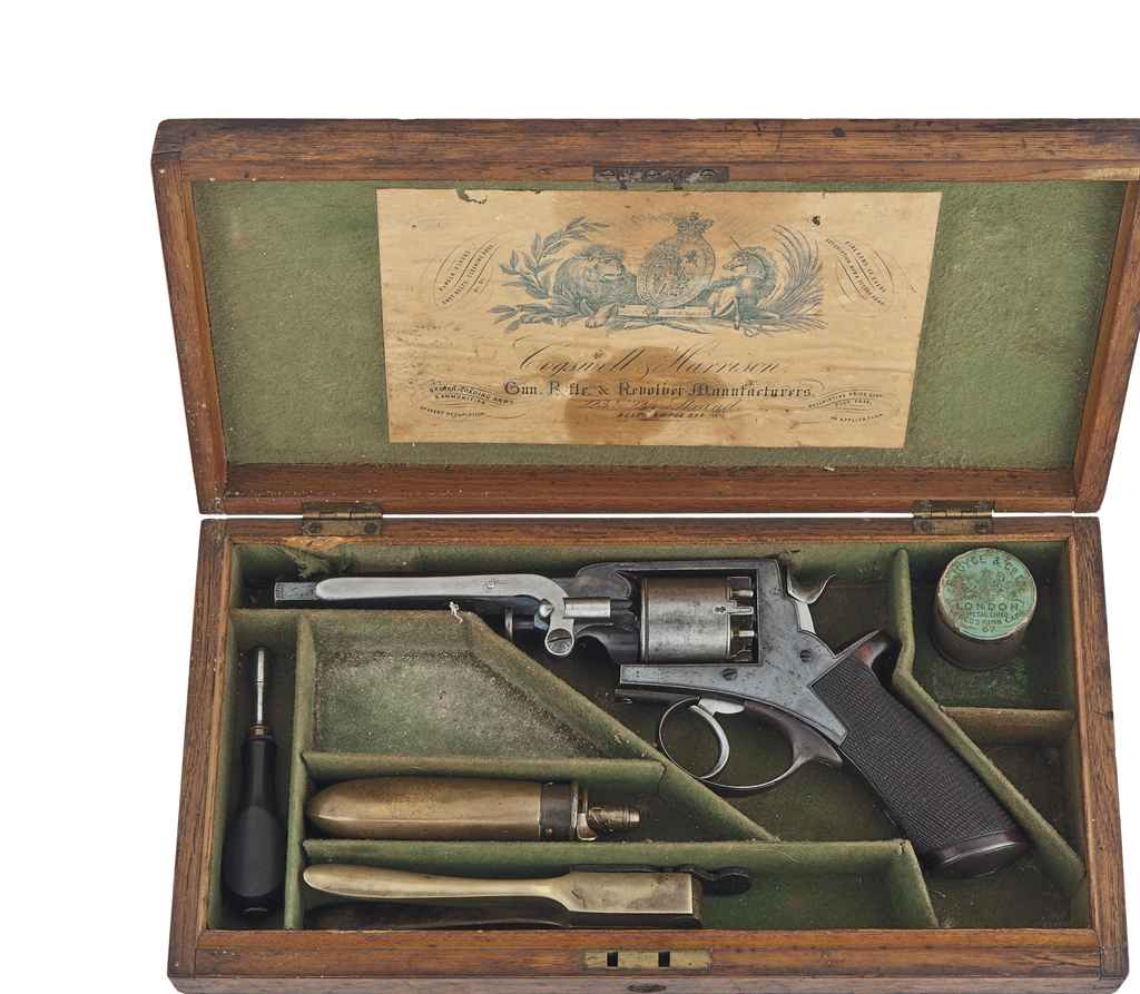 A rare Tranter's patent .577 (Boxer) six-shot double-action revolver by ...