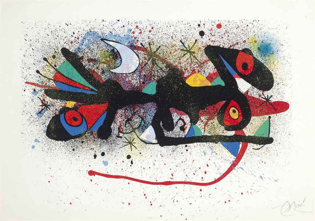 Joan Miró: “Ceramiques”, 1974. Print signed Miro. Blind stamp in paper ...