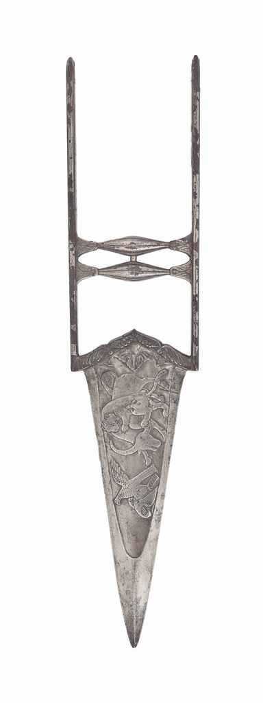 A STEEL PUSH-DAGGER (KATAR), PROBABLY TANJORE, SOUTH INDIA, 17TH ...