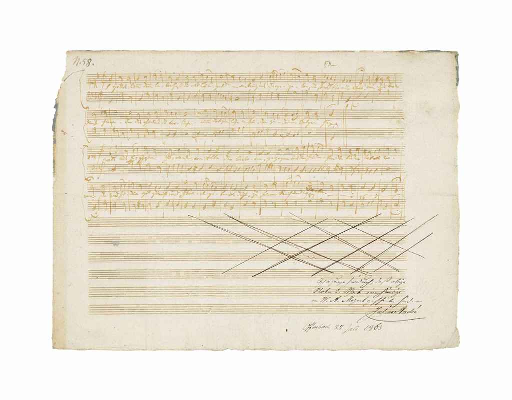MOZART, Wolfgang Amadeus (1756-1791) Autograph music manuscr ...