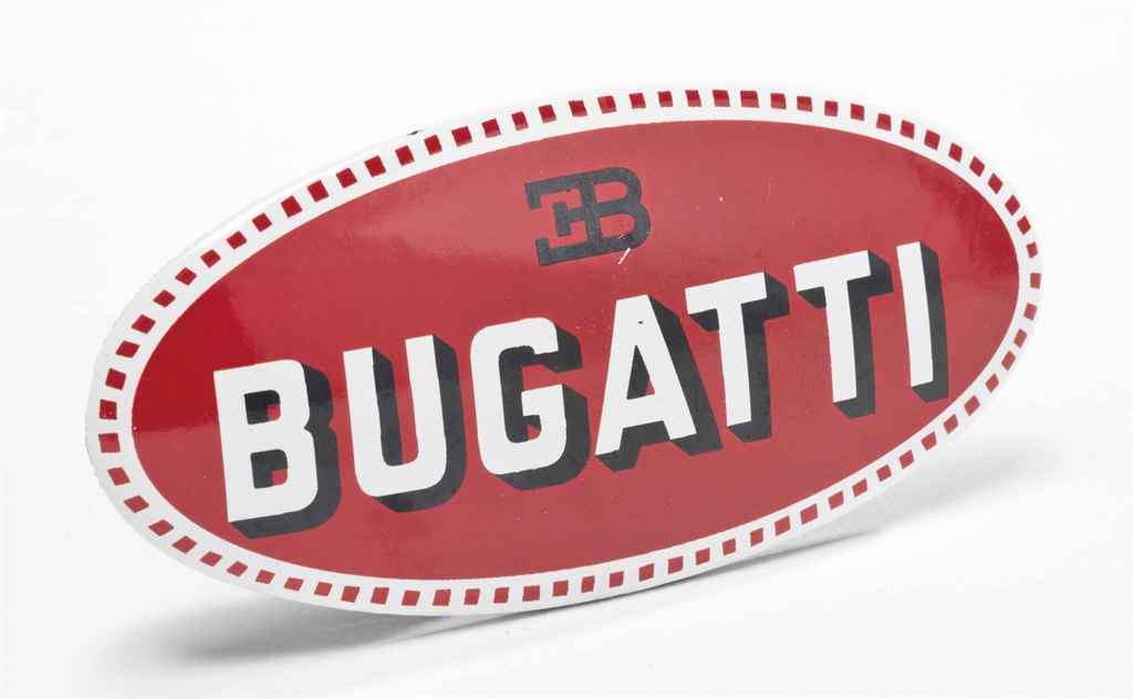 Plaque Bugatti Plaque émaillée ovale - Auktionen & Preisarchiv