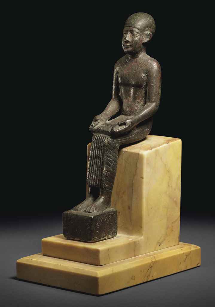 AN EGYPTIAN BRONZE IMHOTEP , LATE PERIOD, 664-343 B.C. | Christie's
