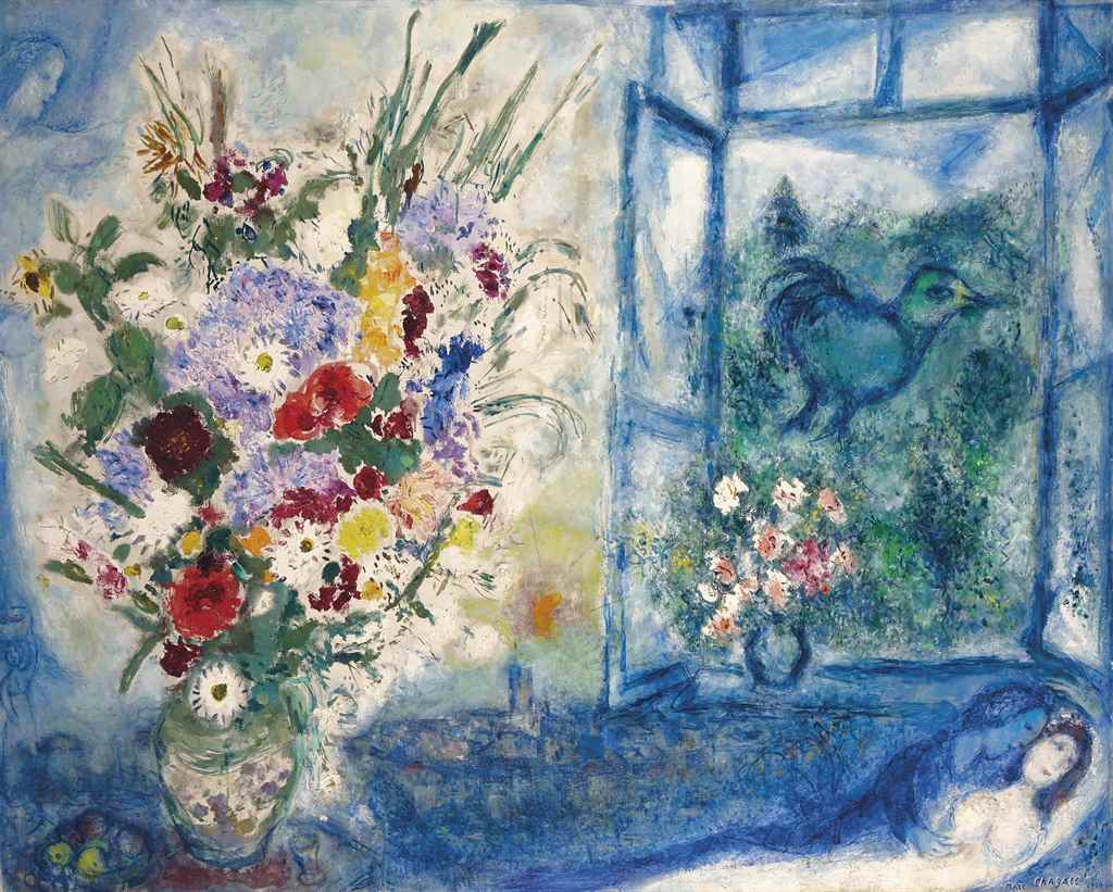 Marc Chagall (1887-1985) , Bouquet près de la fenêtre | Christie's
