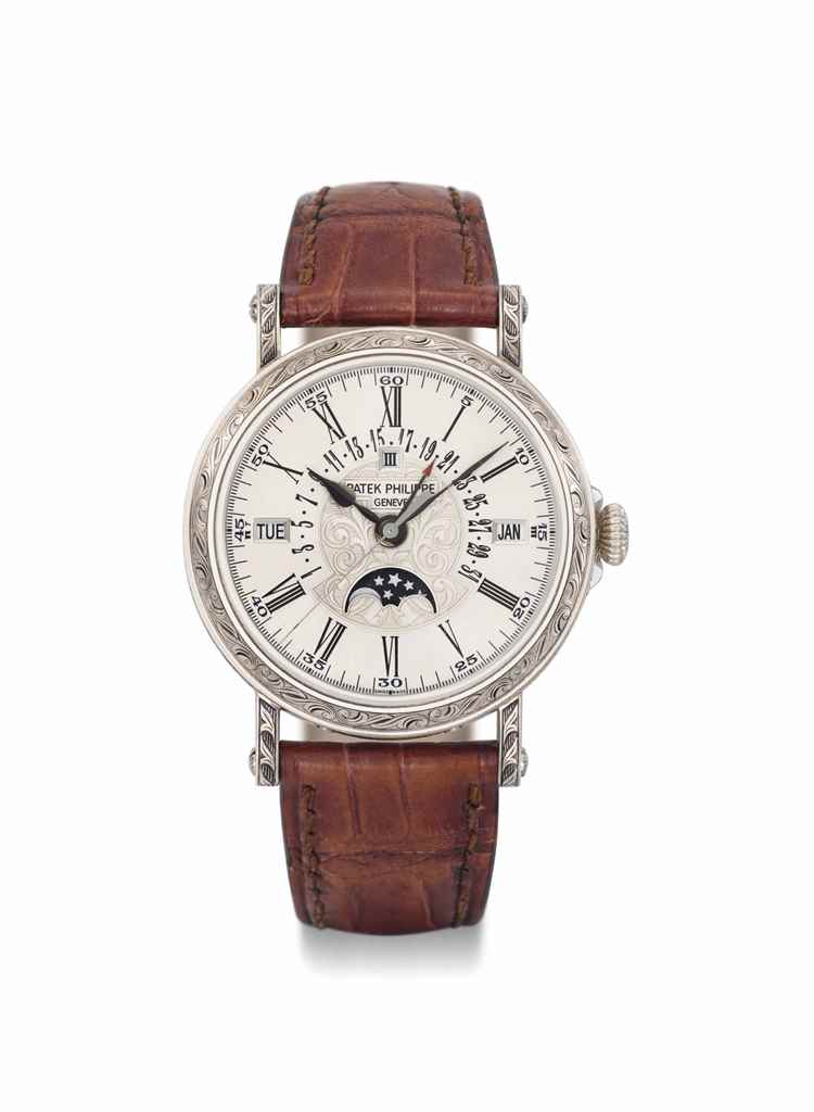 Patek Philippe An extremely rare, fine and impressive 18K wh ...