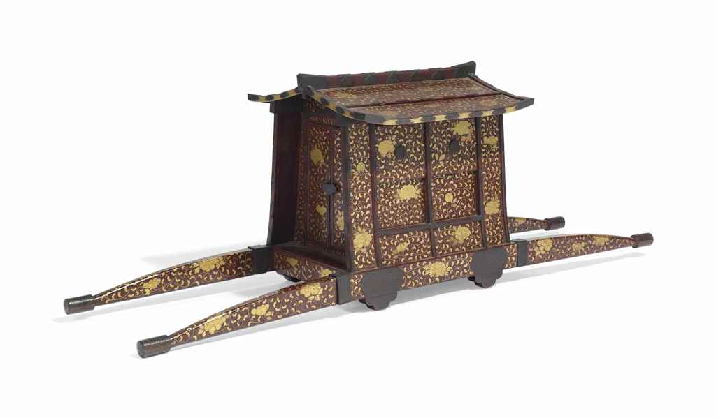 Lacquered palanquin for a noble lady. Japan, 1664 [1817x936] : r ...