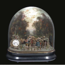 A rare automaton clock scene - auctions & price archive