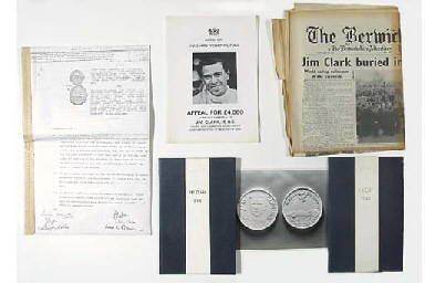 Jackie Stewart - Savoy Hotel Menu 1973; together with BRDC Dinner Menu ...