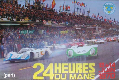 24 Heures du Mans - 1969 et 1970 ; 3 affiches originales de l'événement ...