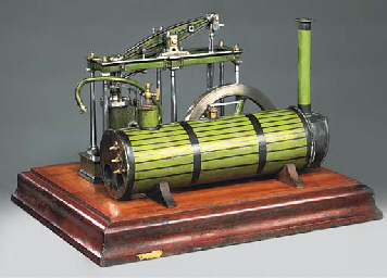 A fine early 19th-Century model six pillar single cylinder beam engine ...