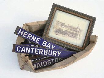 South Eastern & Chatham Railway - A rare early cast iron warning sign c ...