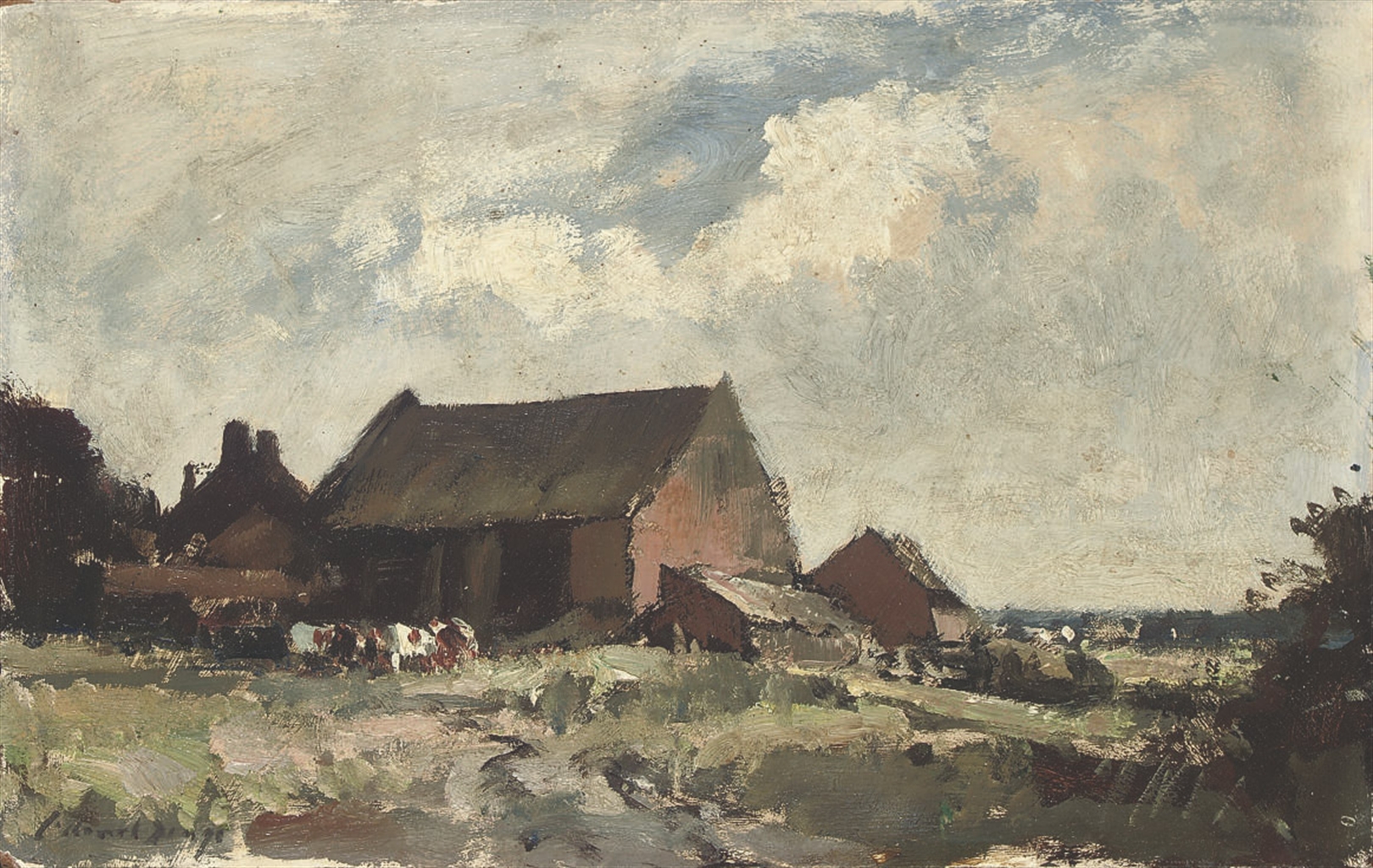 Edward Seago, R.W.S. (1910-1974) | A Norfolk barn | Paintings, oil ...