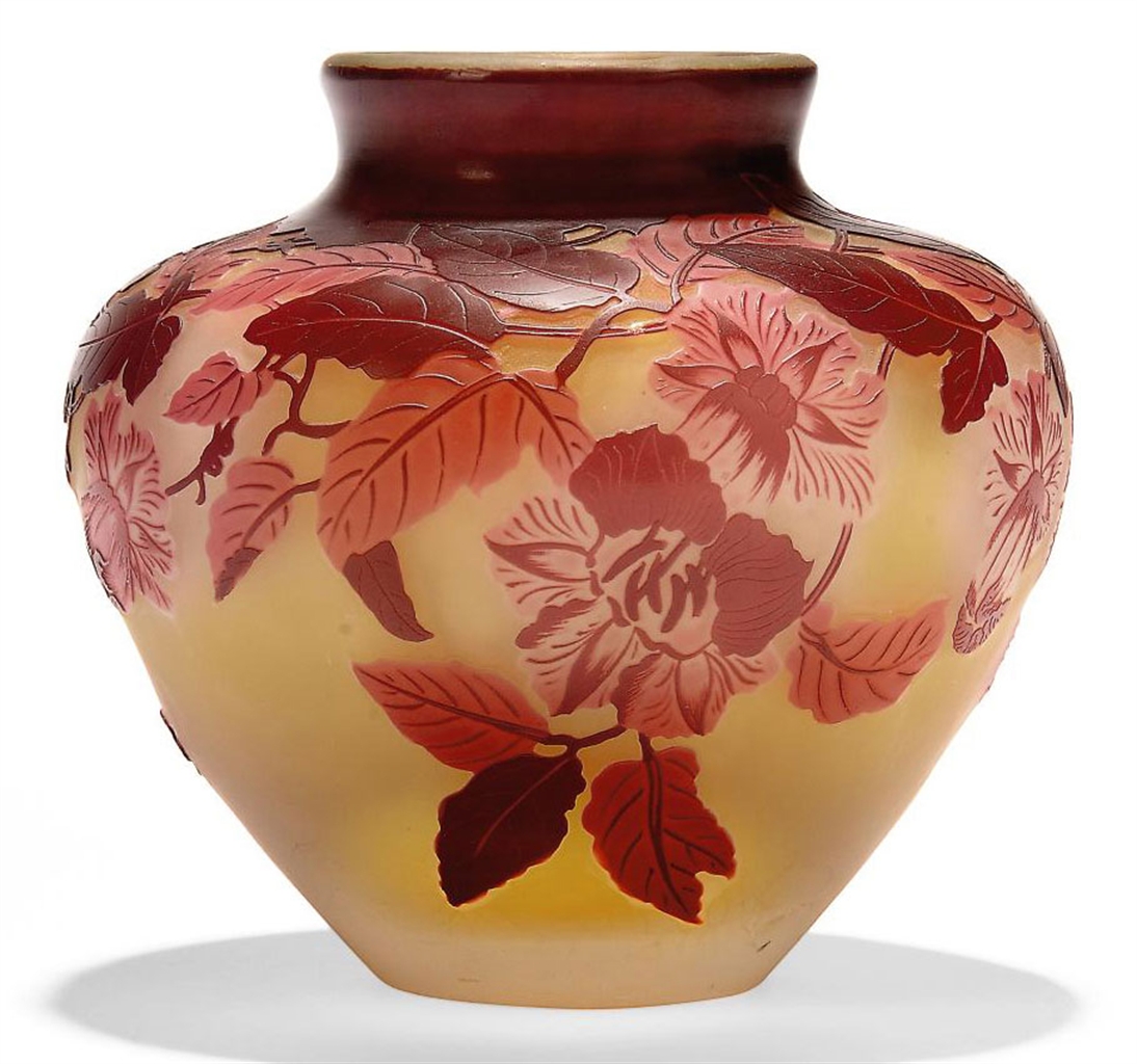 AN EMILE GALLÉ CAMEO GLASS VASE | CIRCA 1900 | 1900s, flowers & plants ...