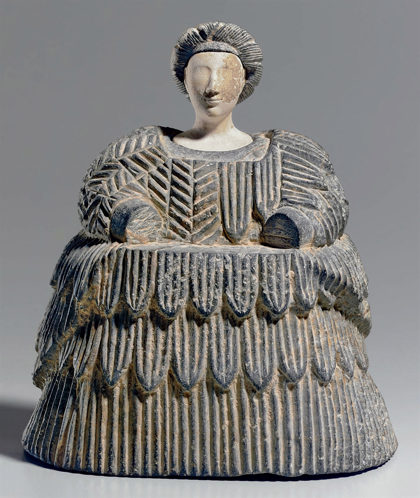 A BACTRIAN COMPOSITE STONE FEMALE FIGURE - BACTRIA-MARGIANA, CIRCA LATE ...