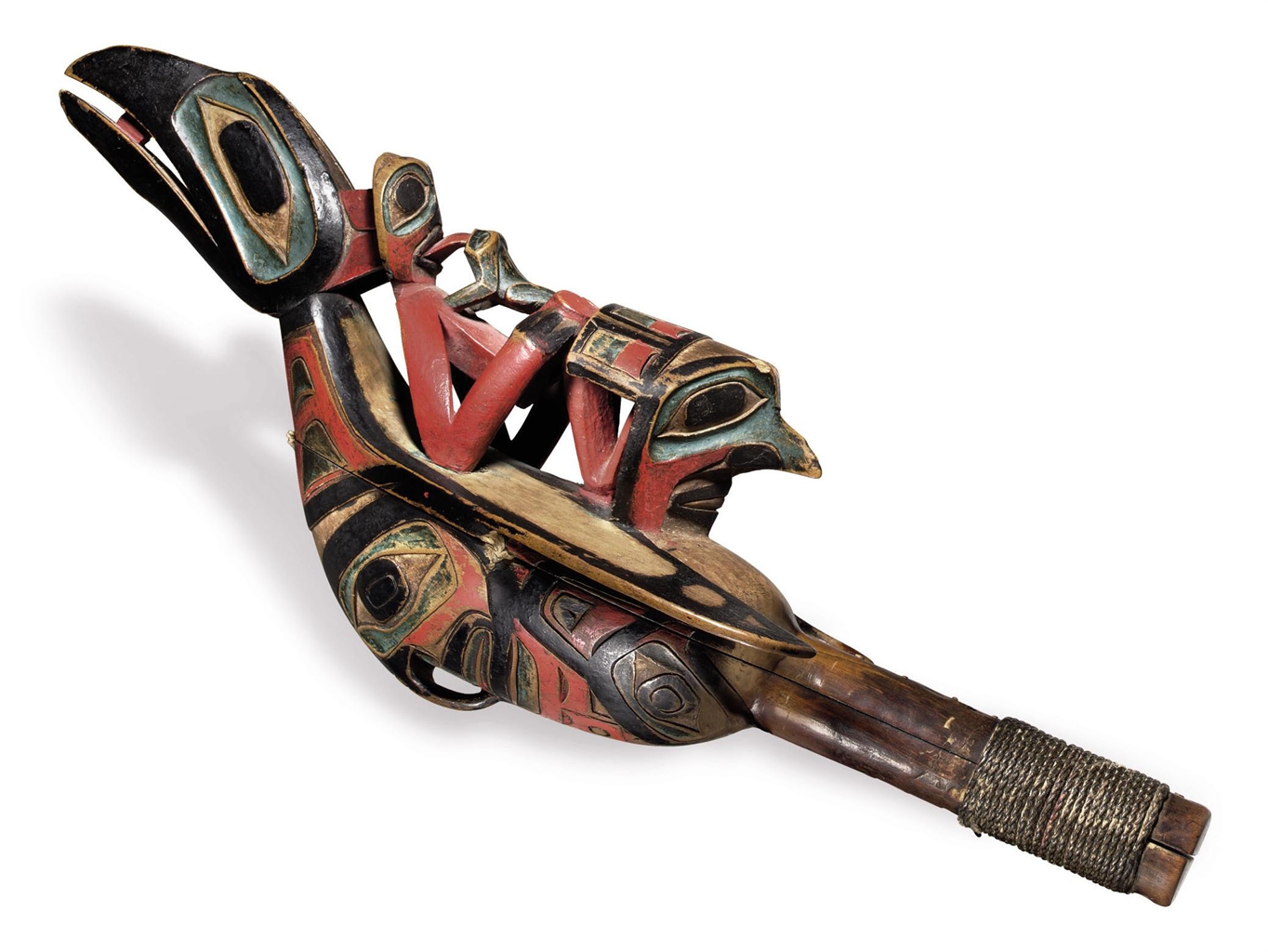 NORTHWEST COAST CEREMONIAL RAVEN RATTLE | PROBABLY TLINGIT, CIRCA 1850 ...