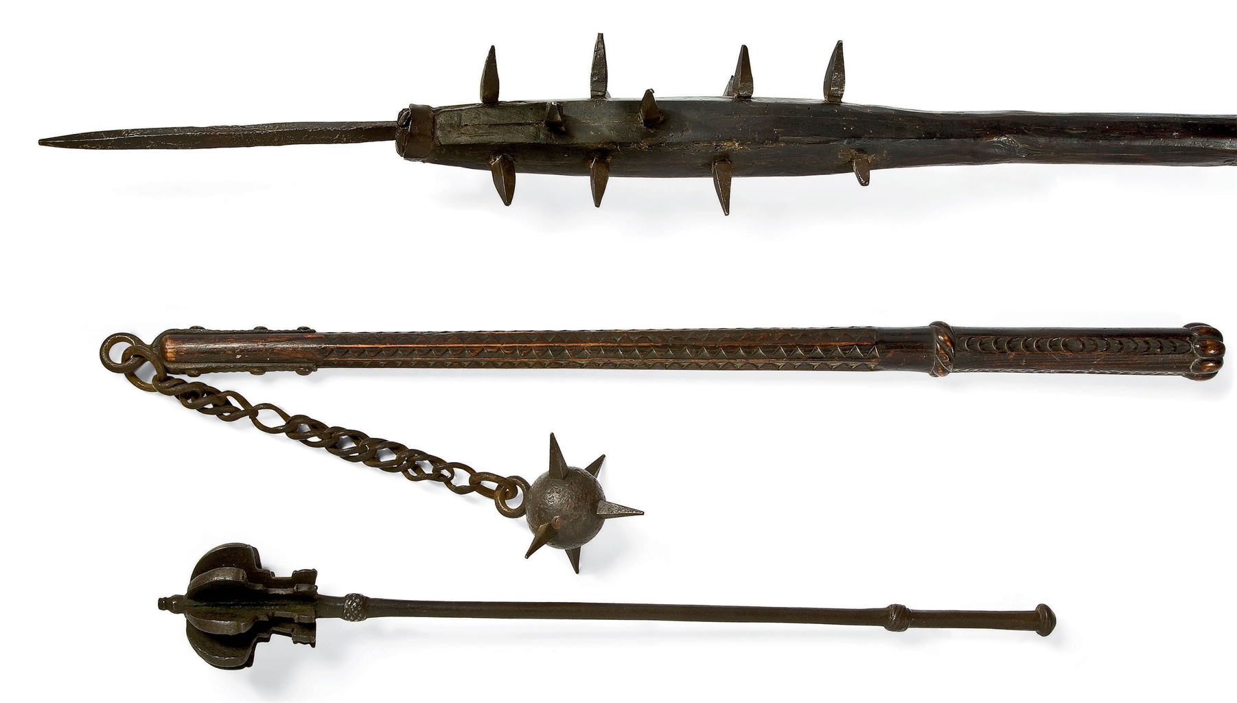 Morgenstern, fléau d'armes et masse dans le style des XVème et XVIème ...