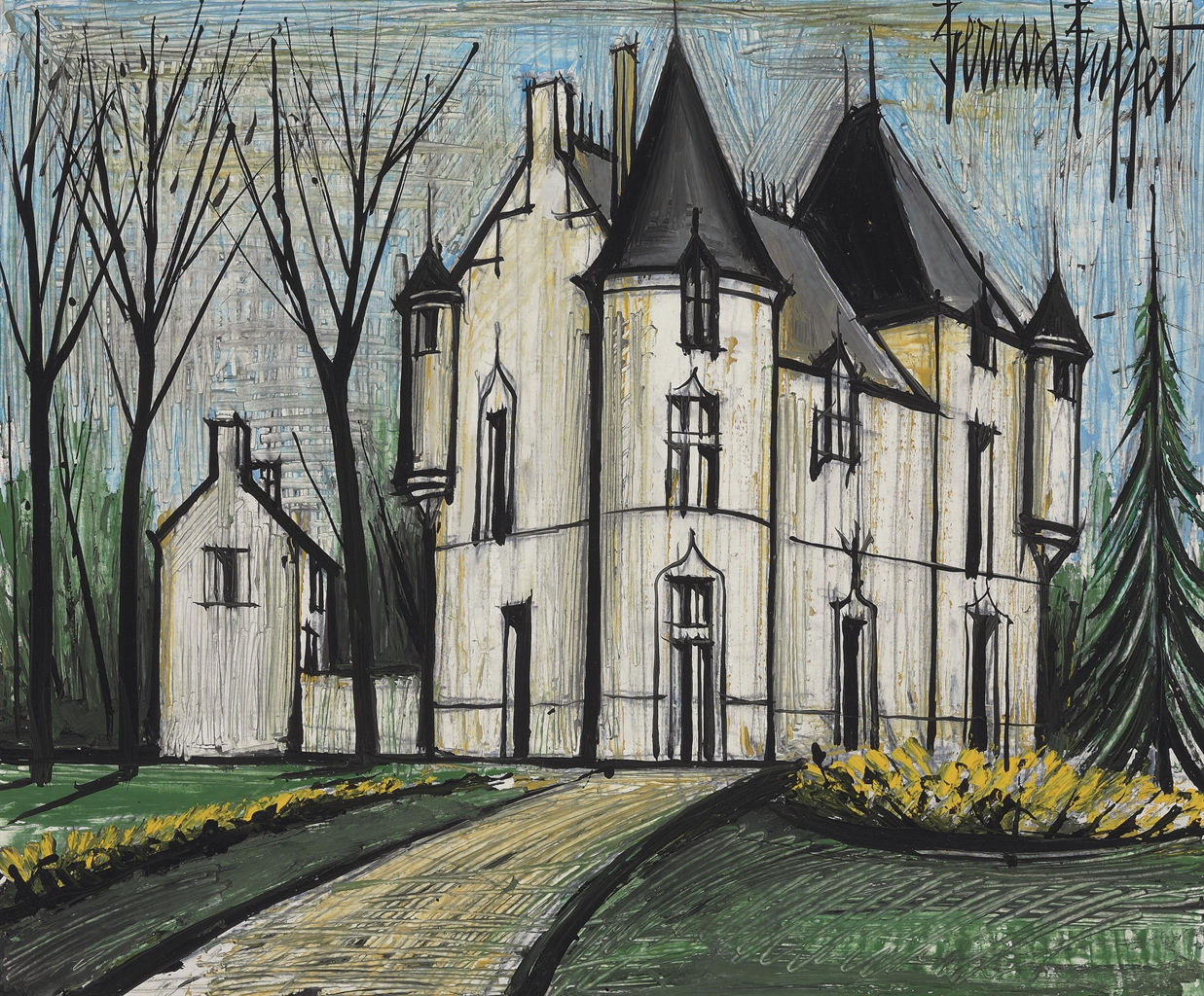 Bernard Buffet (1928-1999) | Le Manoir | 20th Century, Paintings ...