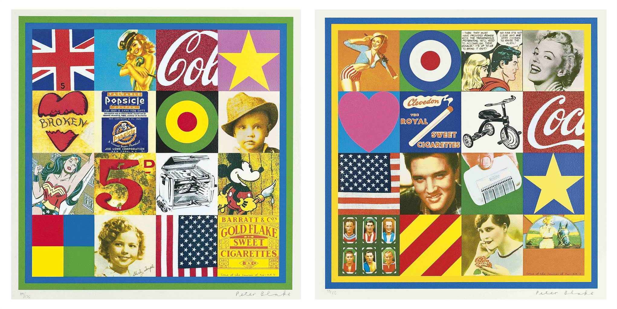 Peter Blake (b. 1932) | Sources of Pop Art III, IV, V and VI | Prints ...
