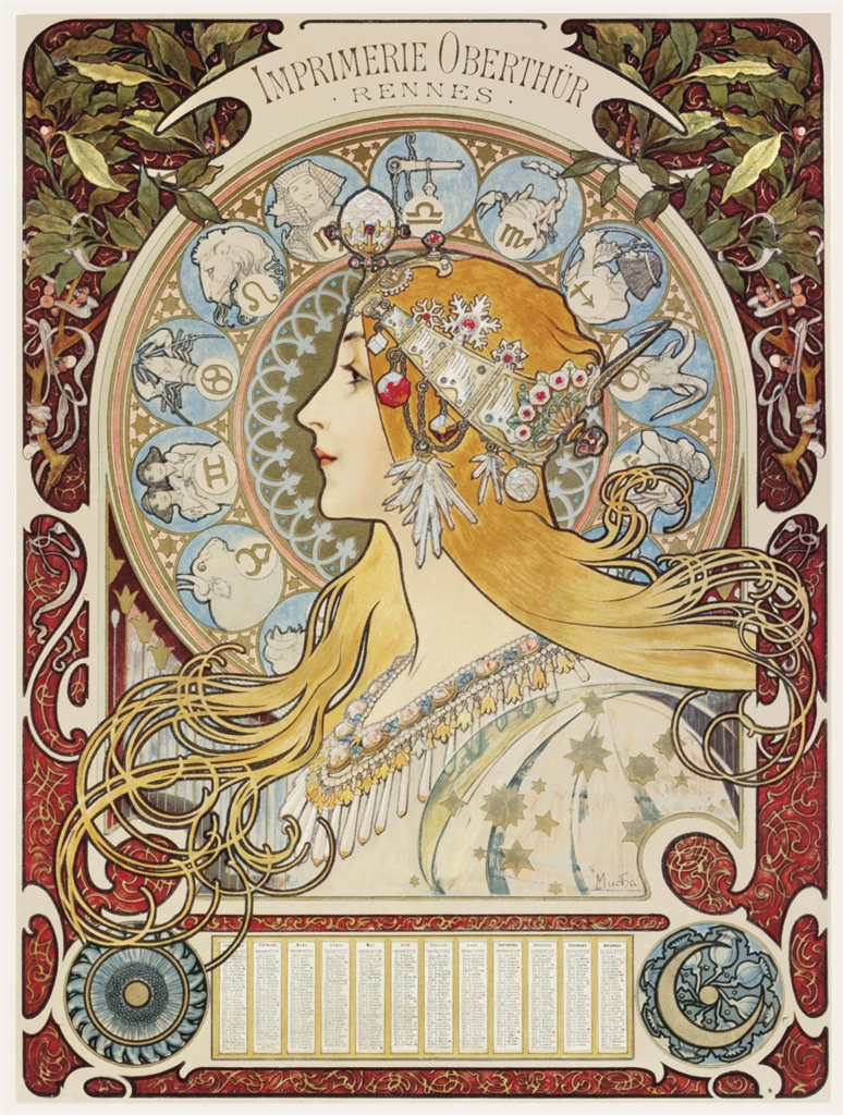 Alphonse Mucha (1860-1939) | ZODIAC | Vintage Posters Auction | Posters ...