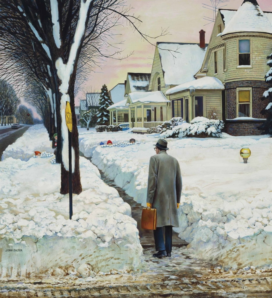 John Philip Falter (1910-1982) | Snowy Ambush | 20th Century, Paintings ...