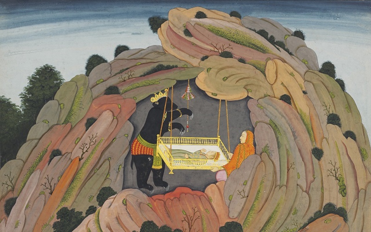 AN ILLUSTRATION TO THE BHAGAVATA PURANA: JAMBAVAN GIVES THE SYAMANTAKA ...