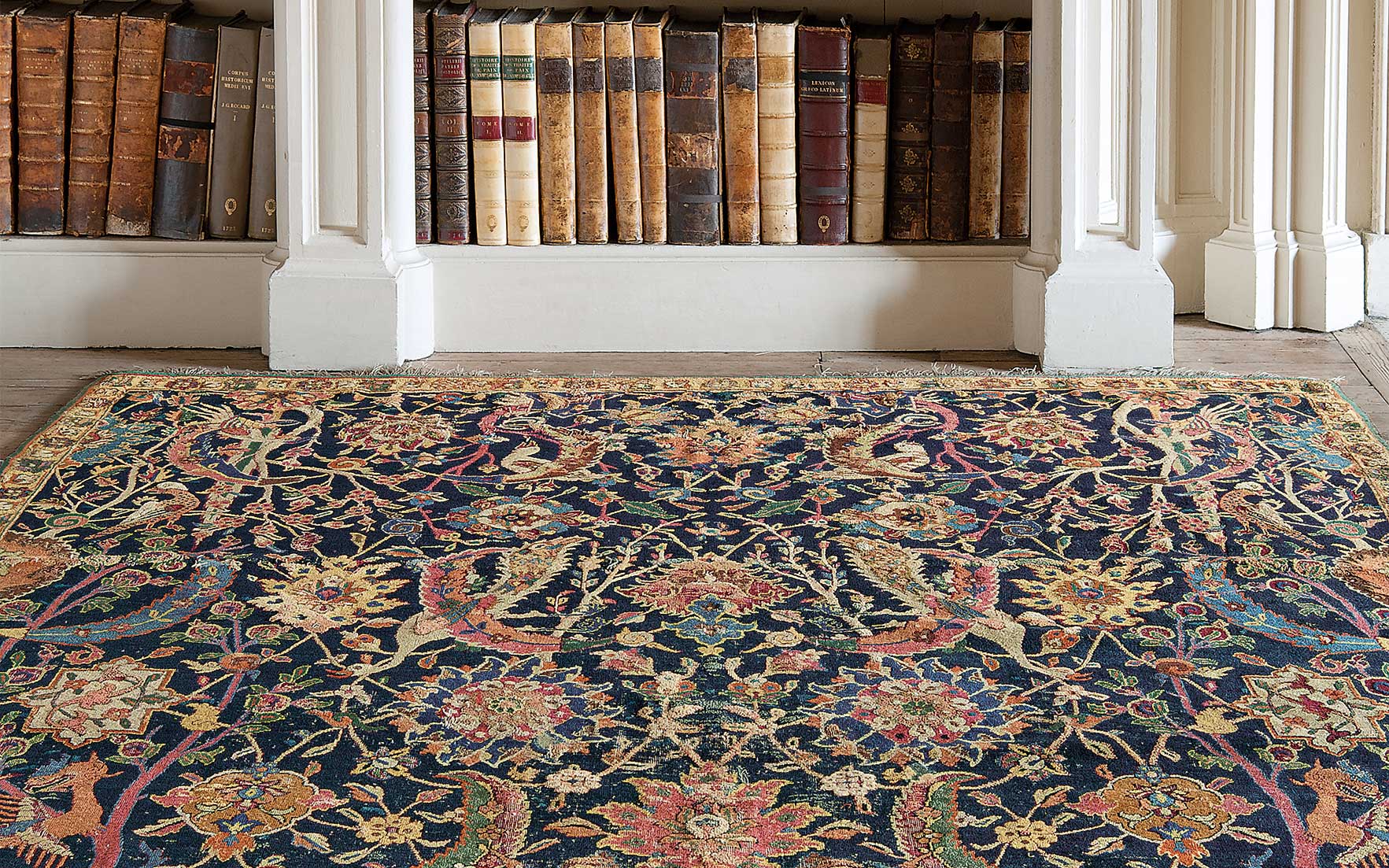 A KIRMAN 'VASE' CARPET FRAGMENT