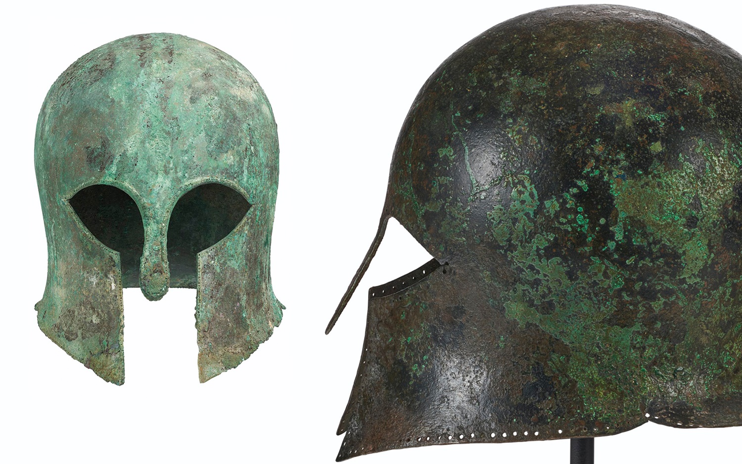 A GREEK BRONZE PILOS HELMET