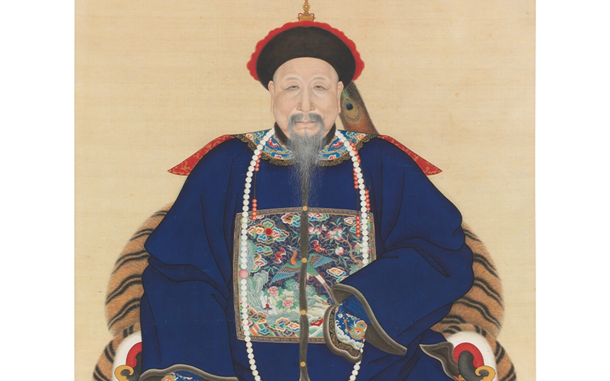 A BROCADE RANK BADGE OF A QILIN, BUZI