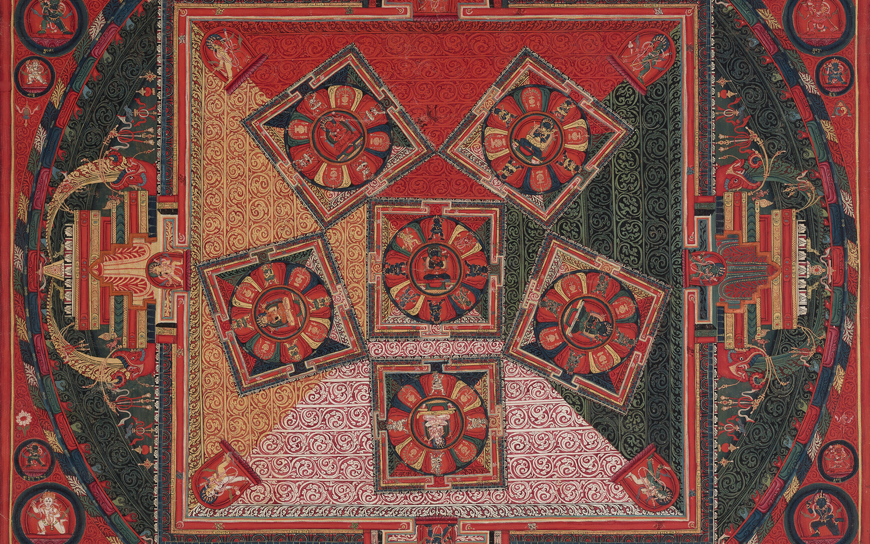 A PAINTING FROM A MAHABHARATA SERIES: THE PANDAVA CAMP