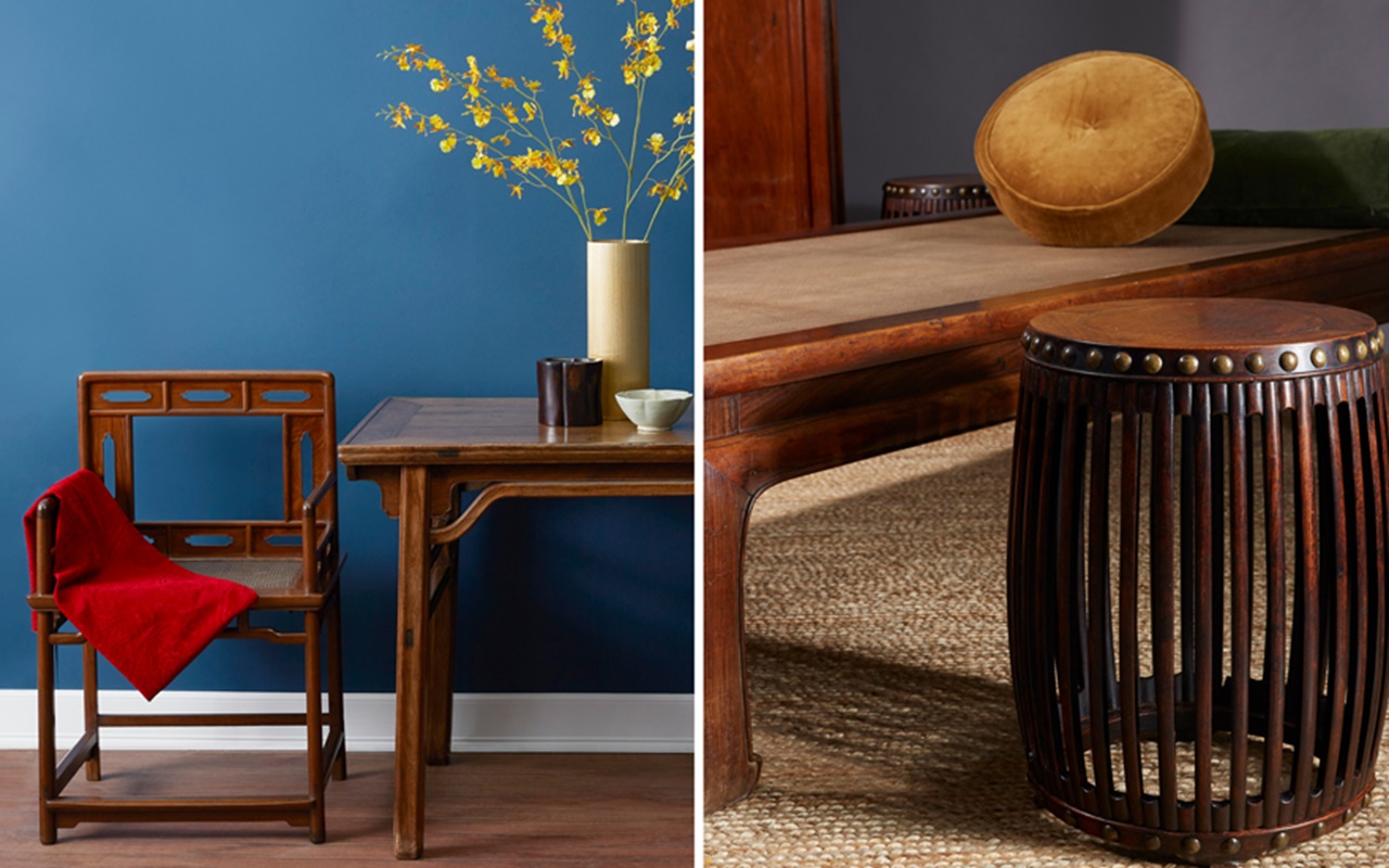 A FINE BAMBOO CARVING OF A PAIR OF PERSIMMON